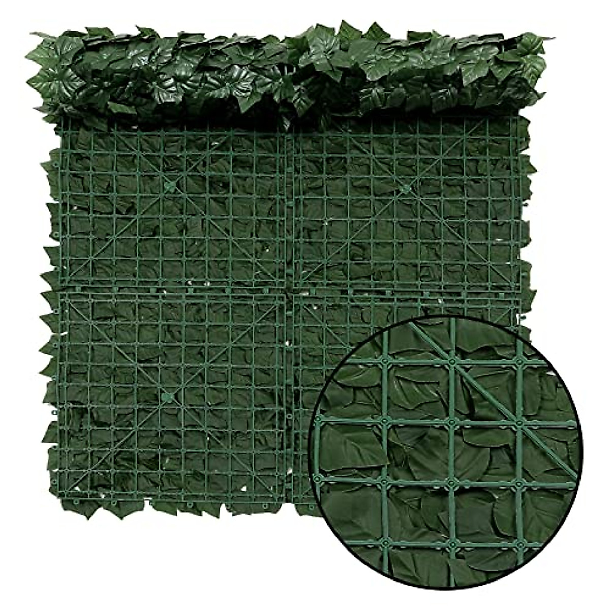 Artificial Ivy Privacy Fence,U'Artlines Heavy Duty Artificial Hedges Fence and Faux Ivy Vine Leaf Decoration Screen Garden Wall Fence for Outdoor Garden Decor (39.5x118 Inch)