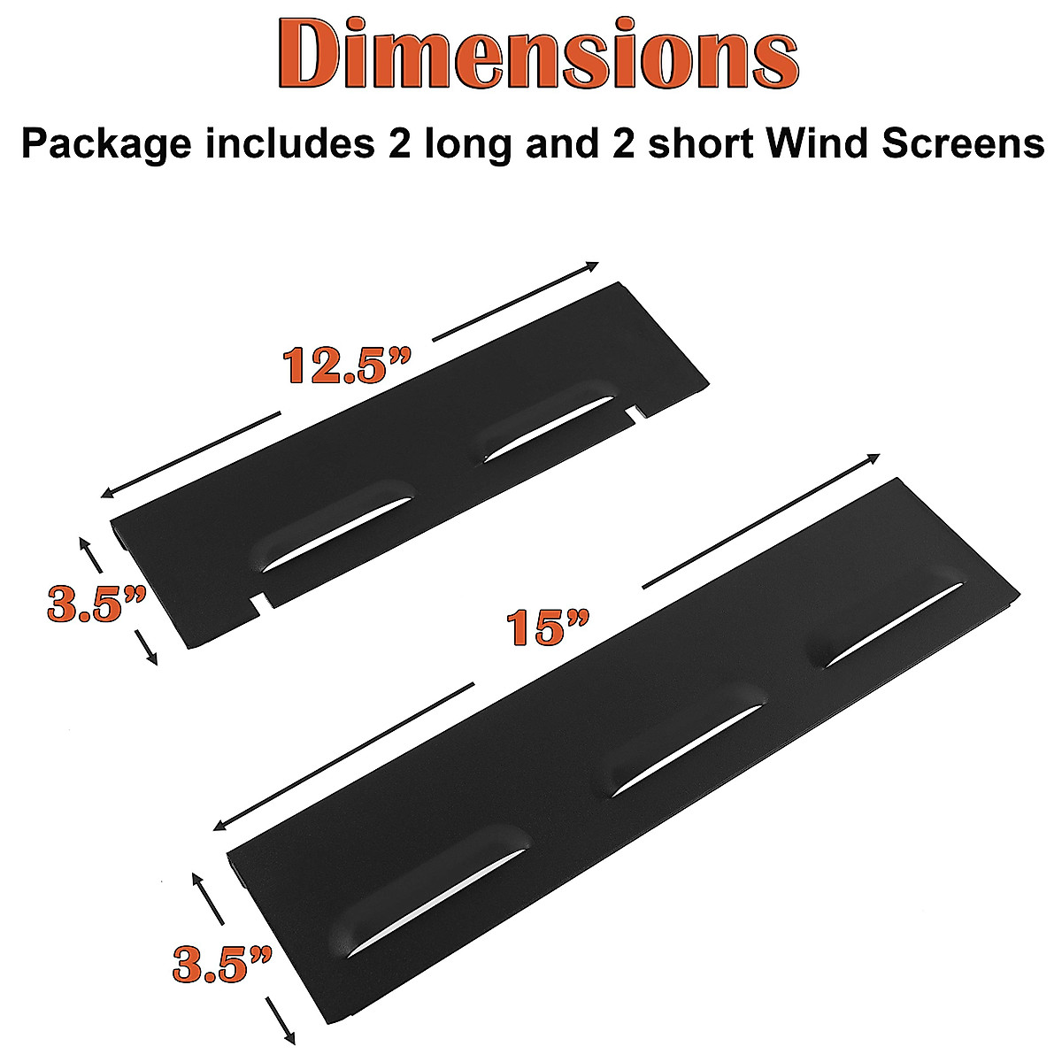 EasiBBQ 5022 Wind Guards for Blackstone 22" Griddle Grill, Griddle Accessories for Blackstone, Wind Screens for Blackstone 22 Inch Tabletop Griddle, Heat Shield, Black