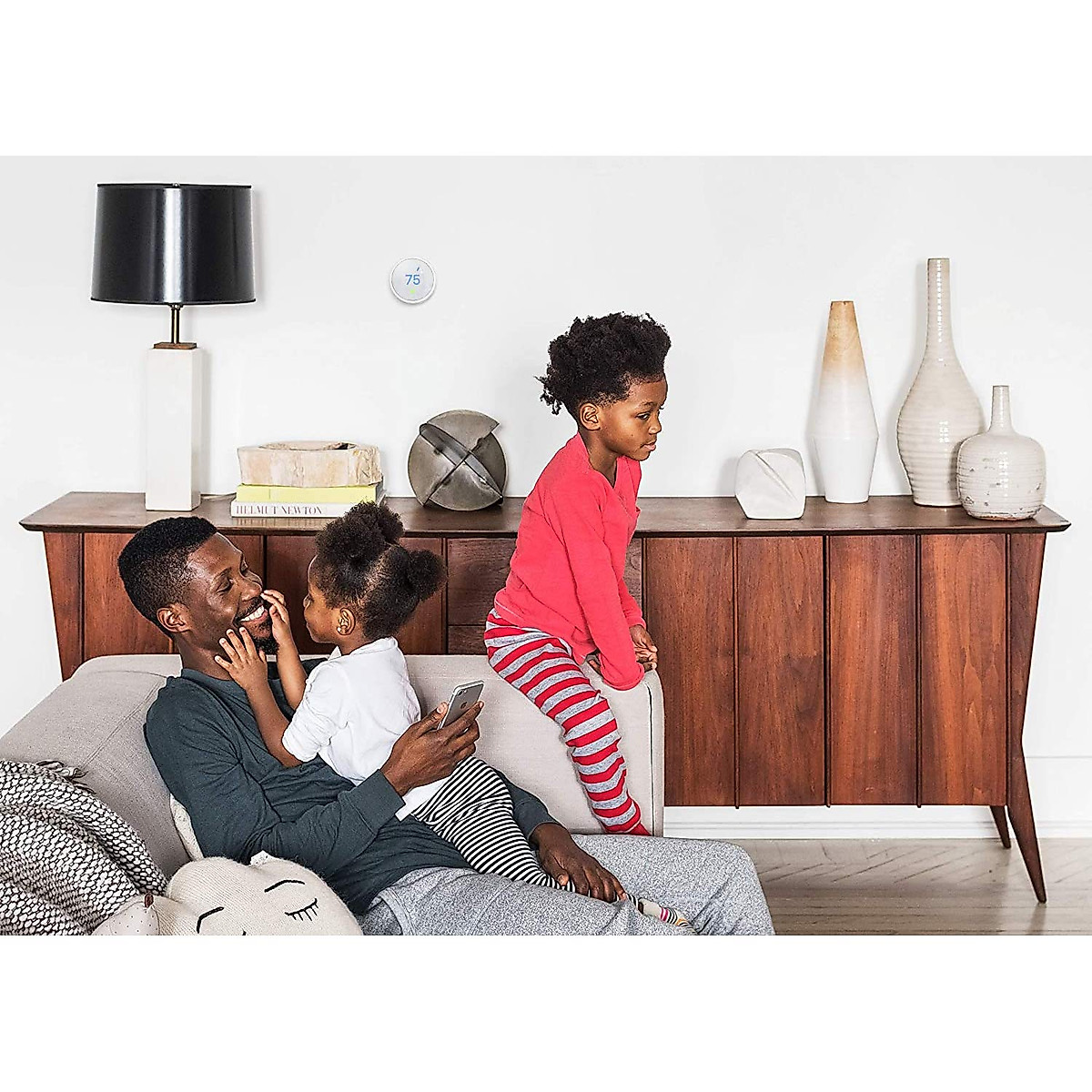 Google Nest Thermostat E - Programmable Smart Thermostat for Home T4000ES - 3rd Generation Nest Thermostat (Frosted White)- Compatible with Alexa