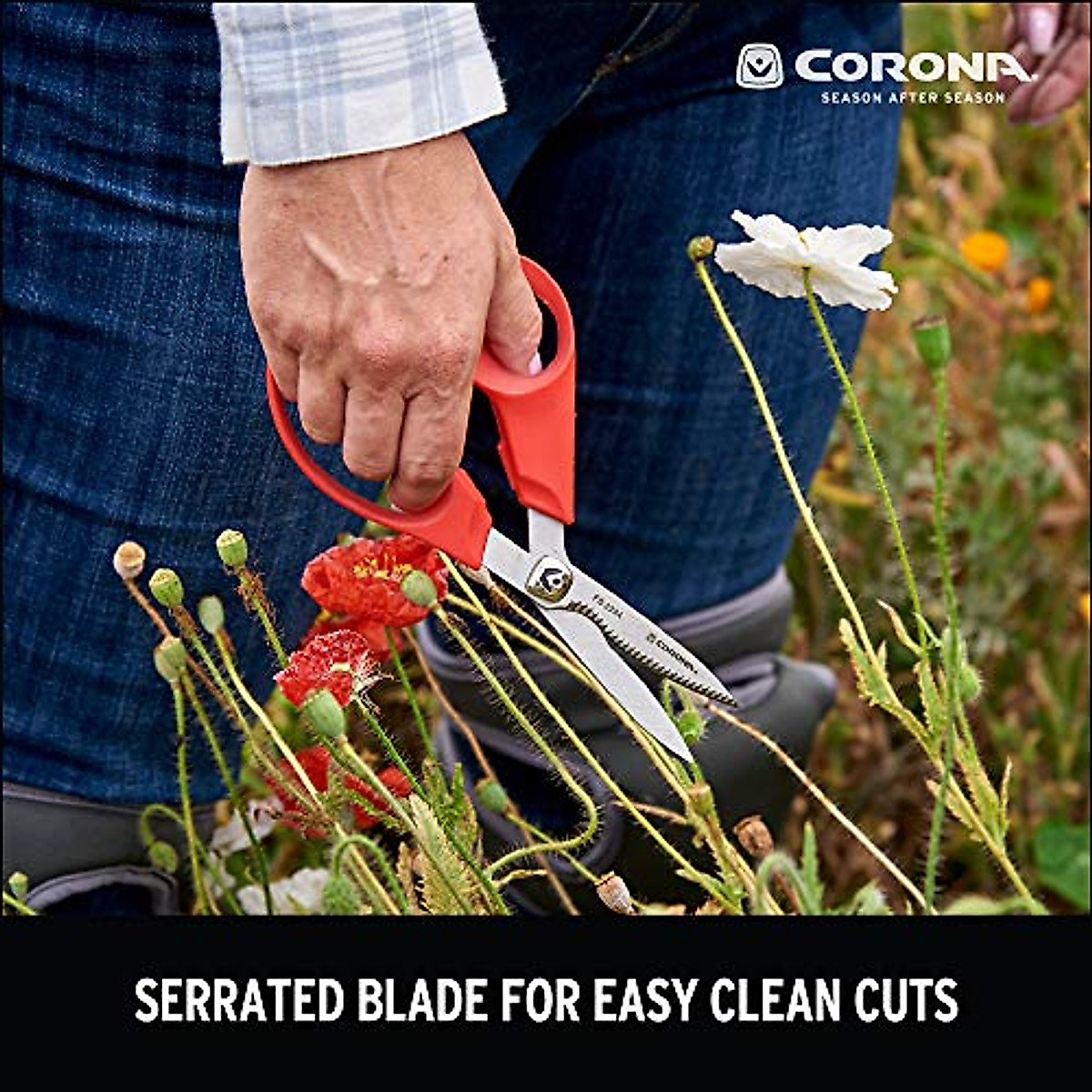 Corona Tools | ComfortGEL Floral Scissors | Stainless Steel Garden Shears for Flowers & Stems | FS 3394