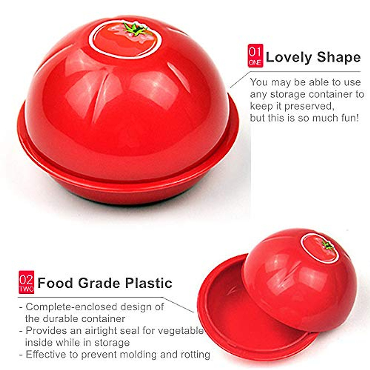 KeepingcooX Onion, Tomato, and Avocado Keepers + Avocado Slicer/Cutter Set, Vegetable Shaped Food Savers, 2 Silicone Reusable Beer Saver Caps as Gift