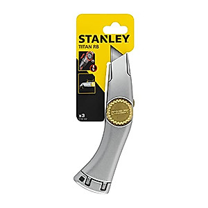 Stanley 2-10-122 Knife "Titan RB" with retractable blade, Silver