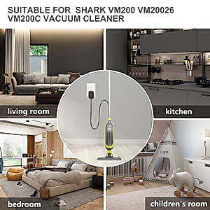 ADRICY Charger for Shark Vacmop VM200 VM190 VM19026 VMP30 VM20026 VM200C VC200 UM200 UM205 VC205 Series 10.8V Li-ion Battery Pro Cordless Hard Floor Vacuum Mop