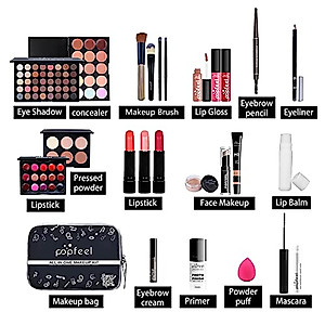 Makeup Kit for Women Full Kit, All-in-one Makeup Set, Include Eyeshadow Palette, Lip Gloss Set, Concealer, Lipstick, Makeup Brush Set, Mascara