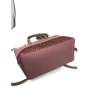 Kate Spade New York Ina Greta Court Glitter Crossbody Bag Top Handle Handbag, Dusty Peony, Medium