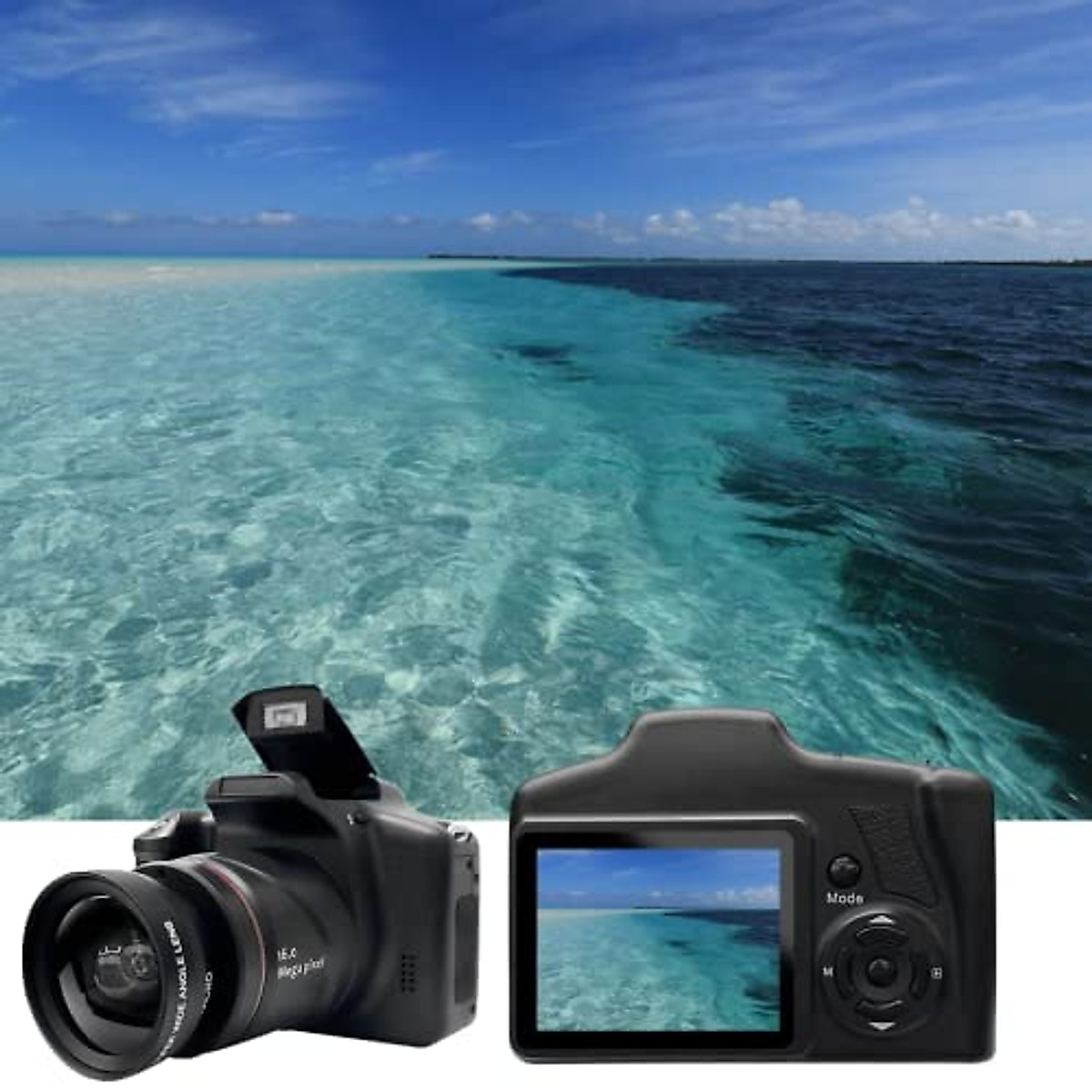 16X Zoom Digital Camera - 16MP 2.4 Inch LCD Screen 720P Camera, Lapse Automatic Shooting, Wide-Angle Lens, 32G SD Card, Computer Printing, Mini Camera for Teens Students Boys Girls Seniors