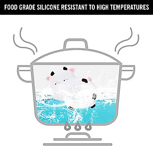 Baby Teething Toys,BPA Free Food Grade Silicone Teether,Highly Effective Pain Relief for Boy and Girl,Freezer Safe Teething Egg (Cow)