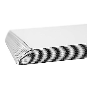 ONE MORE White Quarter Cake Sheet 13.75” x 9.75” Cake Board Sturdy Rectangle Greaseproof Pad Full 15 Pk Boards (15, White)