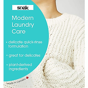 Soak Laundry Soap – No Rinse, Plant Derived Hand Wash Detergent - 90 ml / 3 fl. oz, (Lacey)