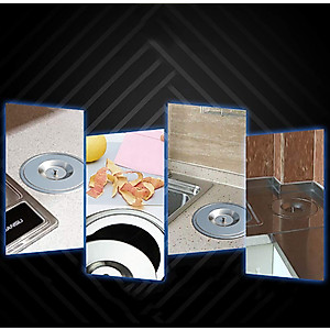 iDili 8L Kitchen Cabinet Countertop Built-in Stainless Steel Trash Can, Flush Recessed Dustbin Eco-Friendly Hidden Embedded Trash Bin