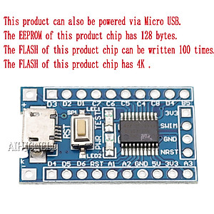AIHJCNELE STM8S003F3P6 ARM STM8 Minimum System Development Board Core Learning Board S003F3P6 EEPROM 128 MCU Single Chip Microcomputer Module Flash 4K Control Board with Cable Wire (STM8S003)