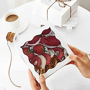 Feelfine Cake Boxes 6 Inch Bakery Boxes with Window Cookie Boxes for Strawberries Cakes Pastries Cookies