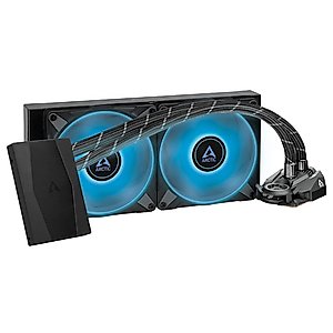 ARCTIC Liquid Freezer II 280 RGB (incl. Controller) - Multi-Compatible All-in-one CPU AIO Water Cooler with RGB, efficient PWM-Controlled Pump, Fan Speed: 200-1900 RPM, LGA1700 Compatible - Black