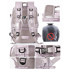 VGCUB Large Travel Backpack Bag for Women Men,Carry on Backpack,17 Inch Laptop Business Work Waterproof Backpack with Laptop Compartment,Person Item Flight Approved,Mochila de Viaje,Pink