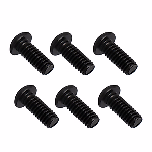 Aopin 1/4-20 x 5/8" Hex Socket Cap Screws, Button Head Socket Cap Screws, 10.9 Grade Alloy Steel, Black Oxide Finish, Fully Threaded, 50Pcs