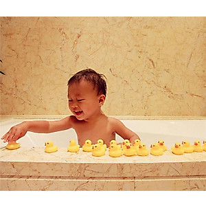Rubber Ducky Baby Bulk Bath Toy Shower Birthday Party Favors Gift, Set of 50