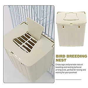 balacoo Bird Cage Parrot Breeding Box Nesting Box: 2pcs Parakeet Bird Nest House Cage Mounted Plastic Hanging Bird Hut for Finch Cockatiel Budgie Conure Parrot