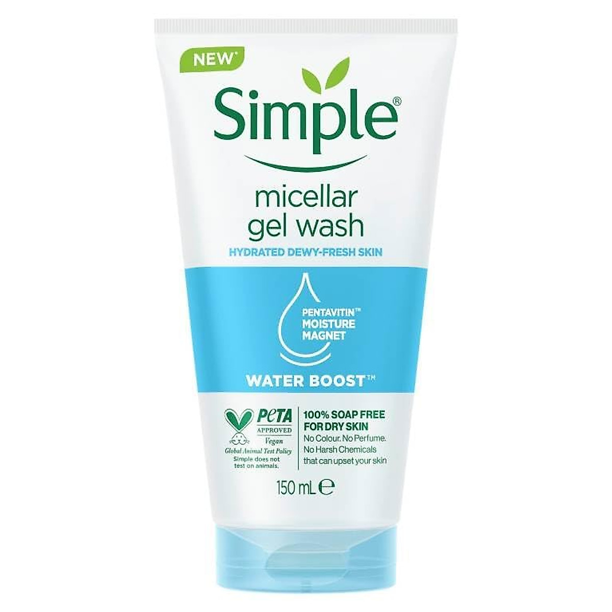 Simple Water Boost Micellar Gel Facial Wash, 5 Oz (150 ML) (1 Count)