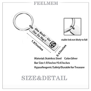 FEELMEM Funny Cow Cow Lover Gift Moo Bitch Get Out Da Hay Keychain Farmer Gift