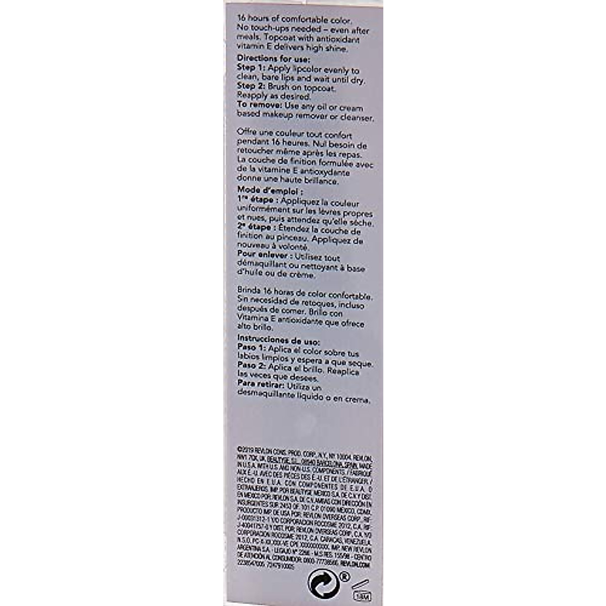 Revlon Liquid Lipstick with Clear Lip Gloss, ColorStay Face Makeup, Overtime Lipcolor, Dual Ended with Vitamin E in Nude, No Coffee Break (570), 0.07 Oz