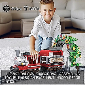 Winner Classic City Train Sets, [Collectible] Train Building Toys, 364Pcs City Train Set with Train Tracks, STEM Toys for Kids 6-12, [Real Detail Restore] Model Train for Train Lovers, Boys and Girls