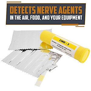 MIRA Safety DETEHIT CWD-3 CBRN Testing Paper for Various Chemical Warfare Agents | 10 Detection Strips to Identify G Agents (Sarin, Soman, tabun) and V Agents (VX Gas)