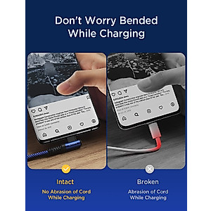 AINOPE 60W 4-Pack Type C to Type C Cable Right Angle Super Fast Charging USBC to USBC Cord 10FT+6.6FT+3.3FT+3.3FT Compatible Samsung S22 S21,Note 20 Ultra,iPad Pro/Air