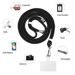 Shantime Motorola ThinkPhone 5G Case + Universal Mobile Phone Lanyards, Neck/Crossbody Soft Strap Silicone TPU Cover Bumper Shell for ThinkPhone by Motorola (6.6”)