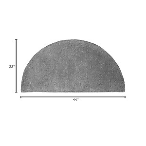 Minuteman Half Round 44'' x 22'' Hearth Rug - Dove Gray (H-41)