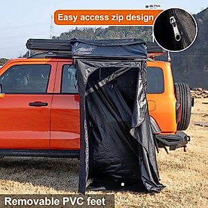 Leadwin Naturnest Car Side Tent, Pop Up Camping Privacy Shower Tent, LED Light Strip, Waterproof, UV Protection