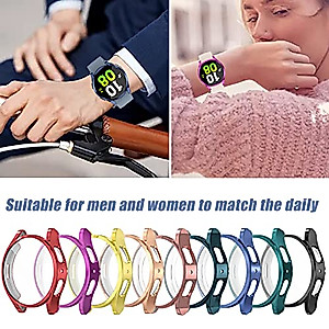12 Pack Soft Case Compatible with Samsung Galaxy Watch FE & Galaxy Watch 5 & Galaxy Watch 4 40mm/44mm, Soft TPU All-Around Protective Bumper Built-in Screen Protector(12 Colors,40mm)