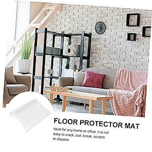 NUOBESTY Transparent Floor Mat PVC Clear Chair Mat Waterproof Door Carpet Rug Hard Floor Protector Table Cover Desks Mat for Home Office Study 40x60CM