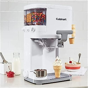 Cuisinart Soft Serve Ice Cream Machine- Mix It In Ice Cream Maker for Frozen Yogurt, Sorbet, Gelato, Drinks 1.5 Quart, White, ICE-48