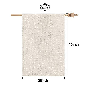 CROWNED BEAUTY Hello Spring Floral House Flag 28×40 Inch Large Vertical Double Sided Seasonal Outside Yard Flag CF094-28