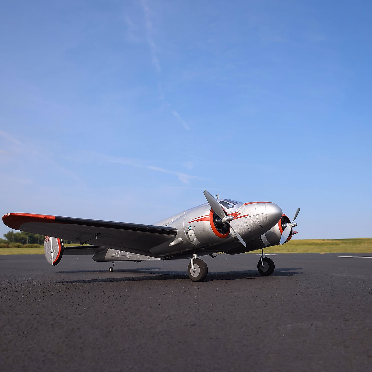 E-flite RC Airplane Beechcraft D18 1.5m BNF Basic Transmitter Battery and Charger Not Included EFL106250