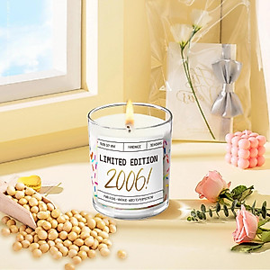 18th Birthday Gifts for Girls, Happy 18th Birthday Gift Candle with Sprinkles, Unique 18th Birthday Gifts for Daughter, Niece, Granddaughter, Limited Edition 2006 - Vanilla Candle, 7oz