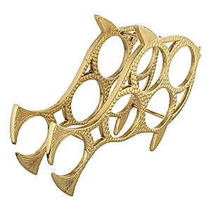 MyArtsyHouse Tabletop Wine Rack | 5 Bottles Wine Holder Storage Stand with Stylish Design | Fish Shaped | Perfect for Home Decor, Bar, Wine Cellar, Basement, Cabinet | Modern Metal (Gold) | SUMMER END