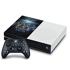 Head Case Designs Officially Licensed Assassin's Creed Group Unity Key Art Vinyl Sticker Gaming Skin Decal Cover Compatible With Xbox One S Console and Controller Bundle