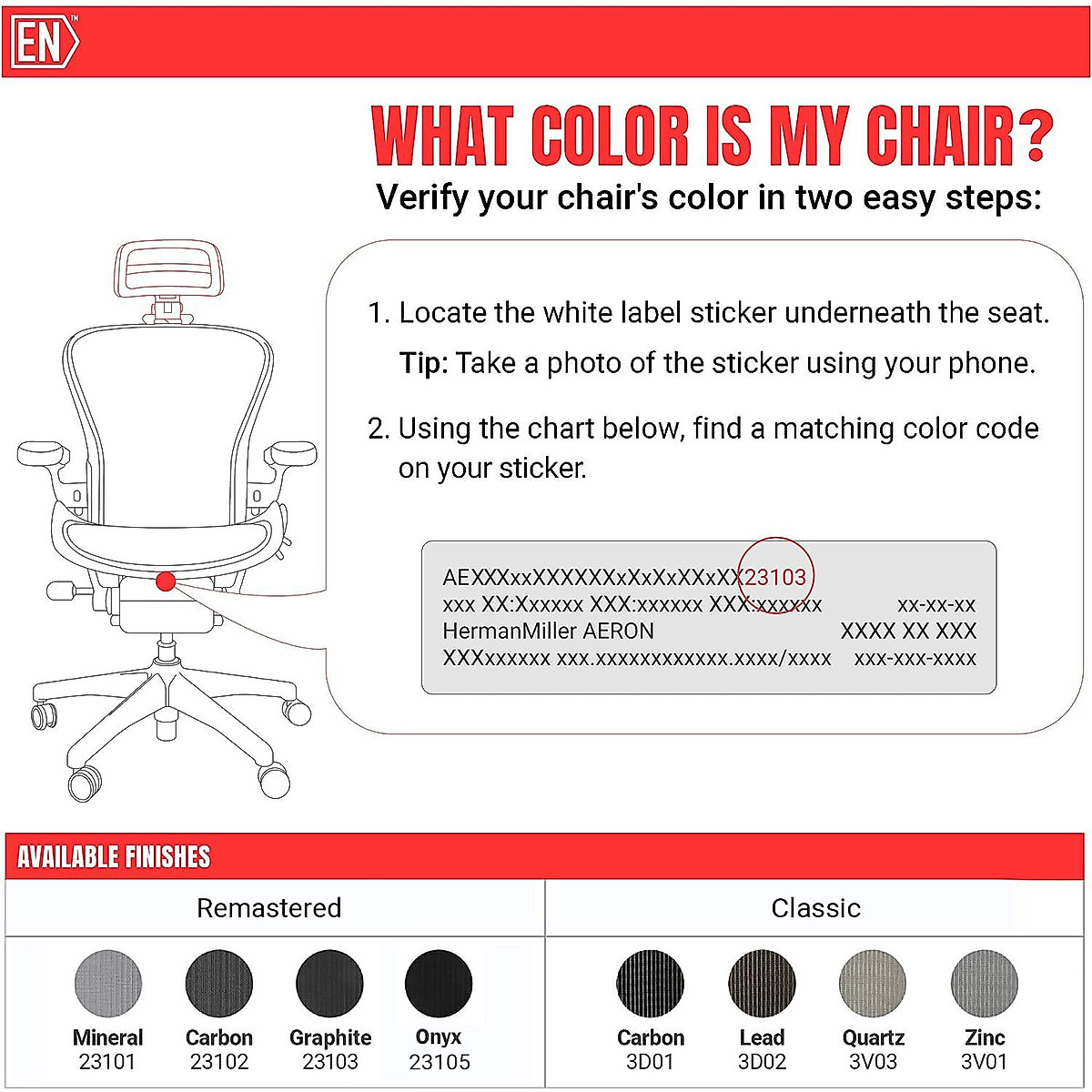 Engineered Now The Original Headrest for The Herman Miller Aeron Chair (H4 for Remastered, Graphite)