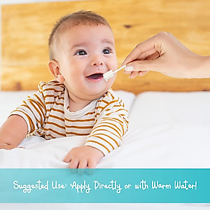 EcoFox Baby Tongue Cleaner [40 Pack] Individually Wrapped & Disposable | Infant & Newborn Babies | Soft Gauze Toothbrush with Paper Handle | Sterilized & Medical Grade Soft Gauze | 0-2 Years Old