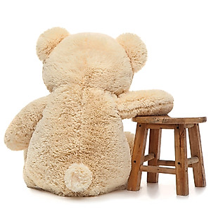 DOLDOA 36" Giant Teddy Bear Soft Stuffed Animals Plush Big Bear Toy for Kids and Girlfriend (Beige)