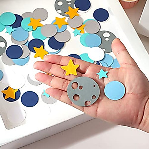 VAVAYAO First Trip Around the Sun Confetti - First Birthday Confetti, Two Moon Confetti, Boy Girl Confetti, Outer Space Confetti, Space Baby Shower, Planetary Confetti.