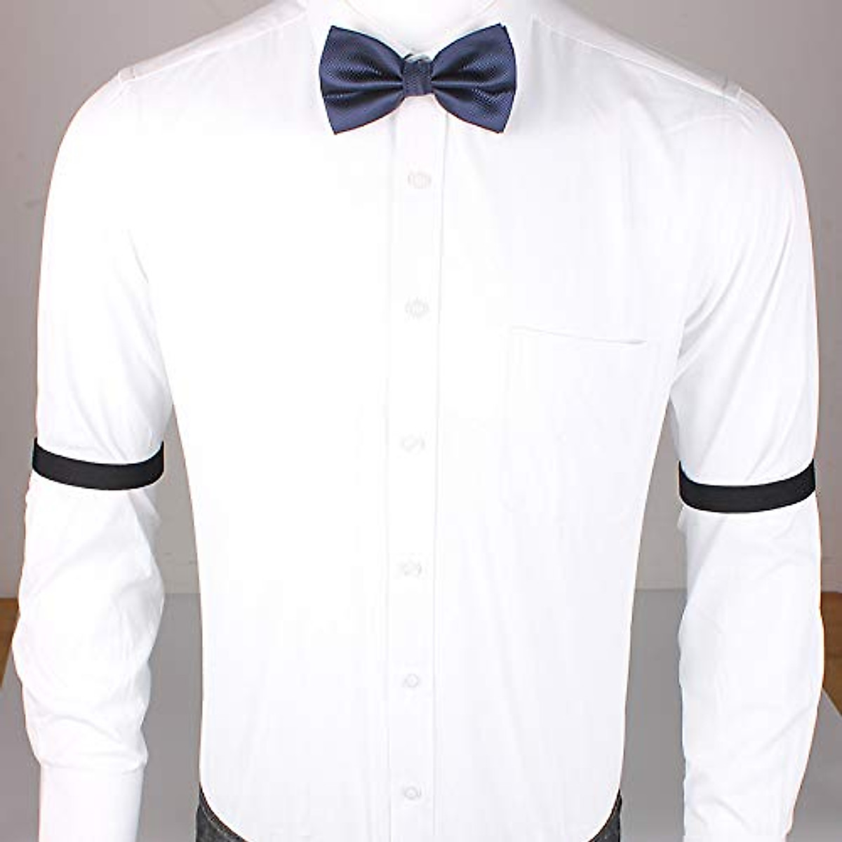 Cyprinus Carpio 2 Pieces Adjustable Shirt Sleeve Holders Anti-Slip Armbands Elastic Sleeve Garters for Women Men(3/4" *12 1/2" BLACK)