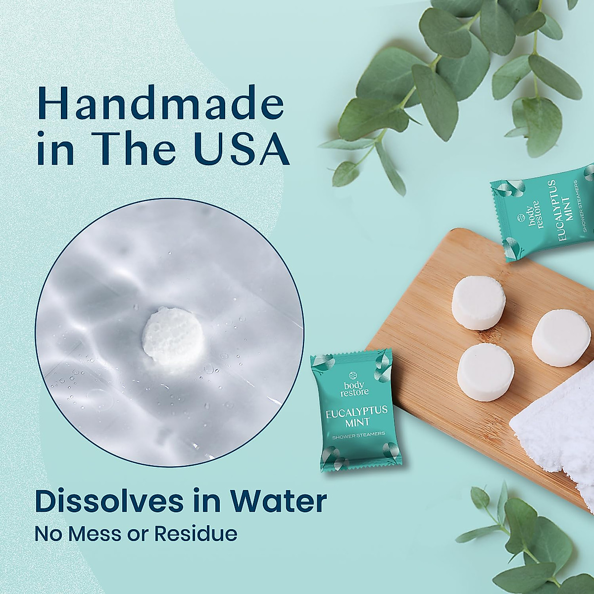 Body Restore Shower Steamers Aromatherapy (15 Packs x 2) - Gifts for Mom, Gifts for Women & Men, Shower Bath Bombs, Eucalyptus, Citrus Grove Essential Oils, Stress Relief