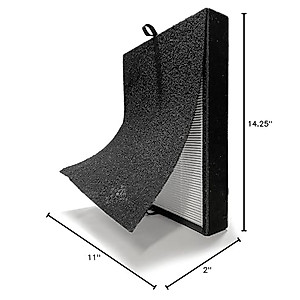 Nispira True HEPA Filter Replacement Compatible with Breathe 45i Flex Air purifier. Compared to Part B4-Fresh FL40-Silver-Carbon B4-Odor, 1 Pack