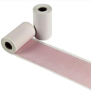 10 Rolls Thermal ECG Print Paper EKG Recording Chart Papers For 3-Channel ECG Machine and Patient Monitor Fit ECG300G - Width:3"(80mm) Length:65ft(20m)