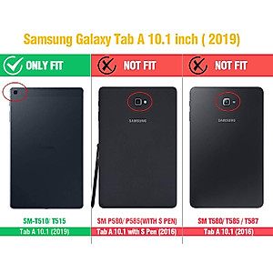 FIREVASE Tablet Case for Samsung Galaxy Tab A 10.1 Inch (2019), ONLY FIT SM-T510/SM-T515, EVA Shock Proof Light Weight Professional Kids Case, with Handle Built-in Bracket & Shoulder Strap (Blue)