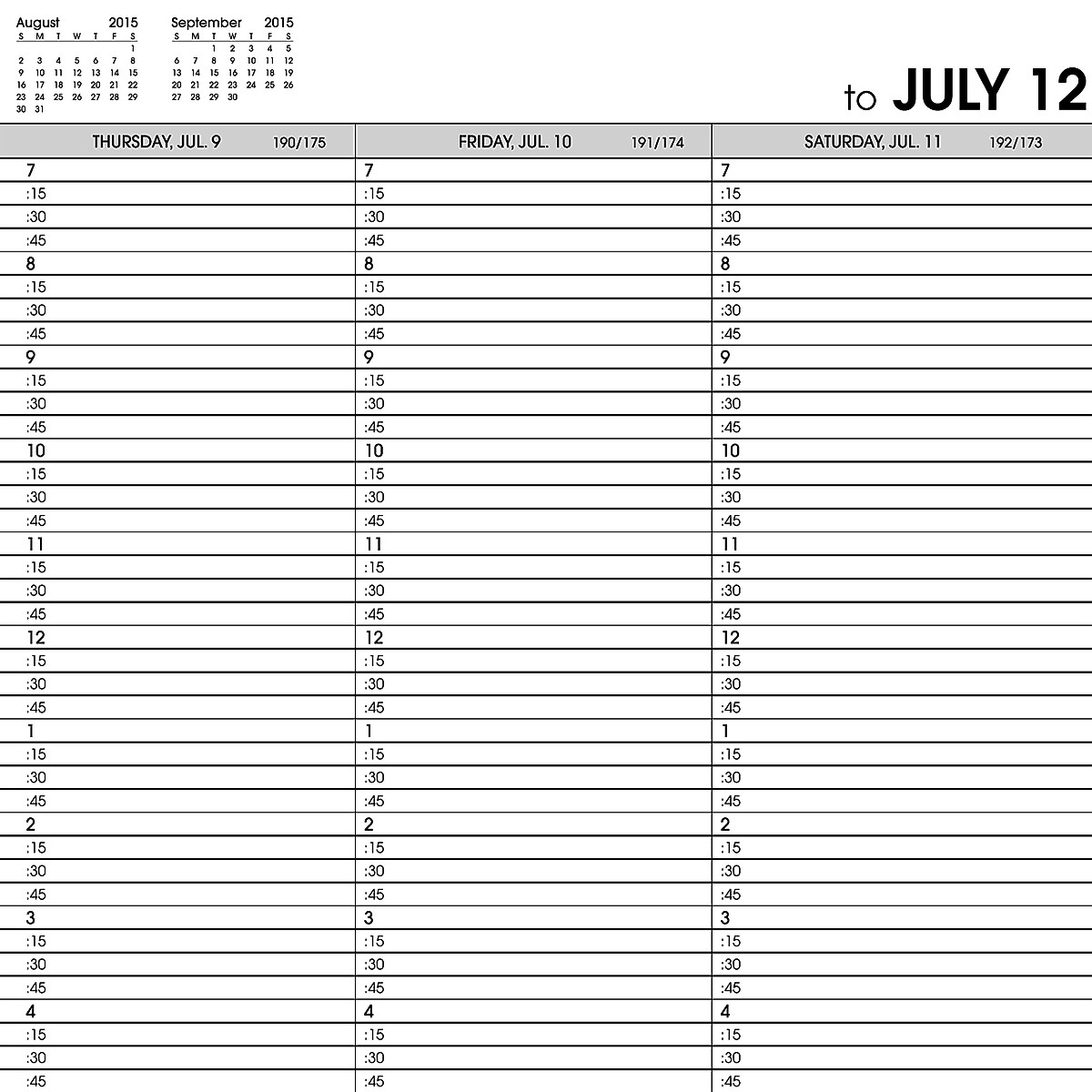 AT-A-GLANCE Weekly Planner/Appointment Book, Academic Year, 14 Months, July 2015–August 2016, 8.25 x 10.88 Inch Page Size (70-957-05)