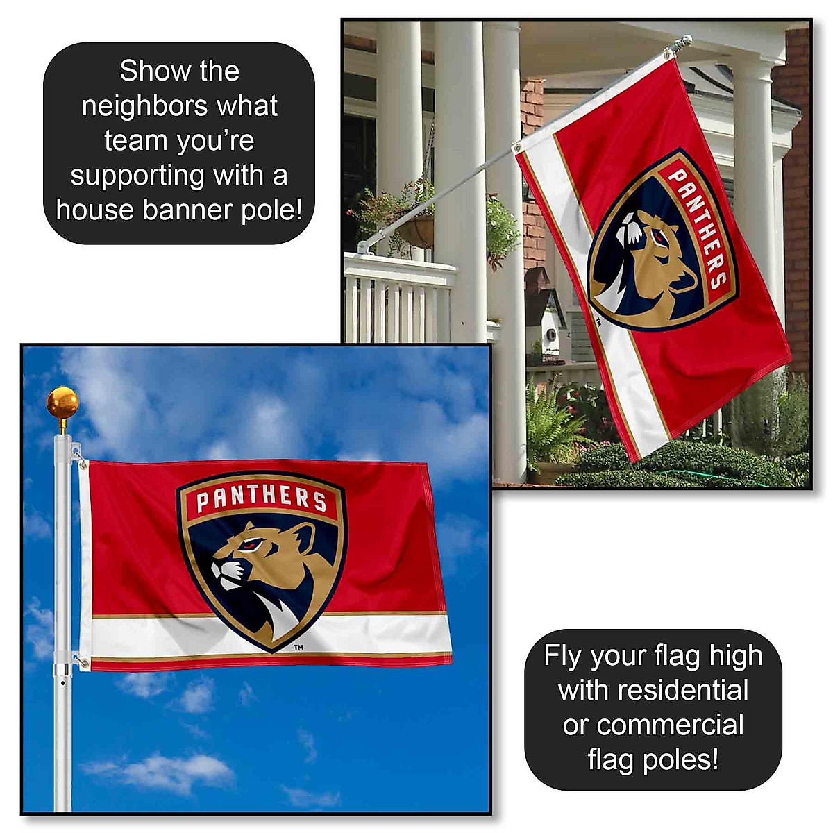 WinCraft Florida Panthers New Logo Flag and Banner
