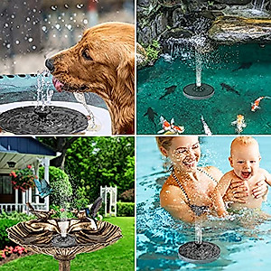 iYeHo Solar Powered Fountain Pump for Bird Bath,2021 Latest Upgraded Free Standing Solar Panel Water Pump for Garden Backyard Pond Pool Outdoor